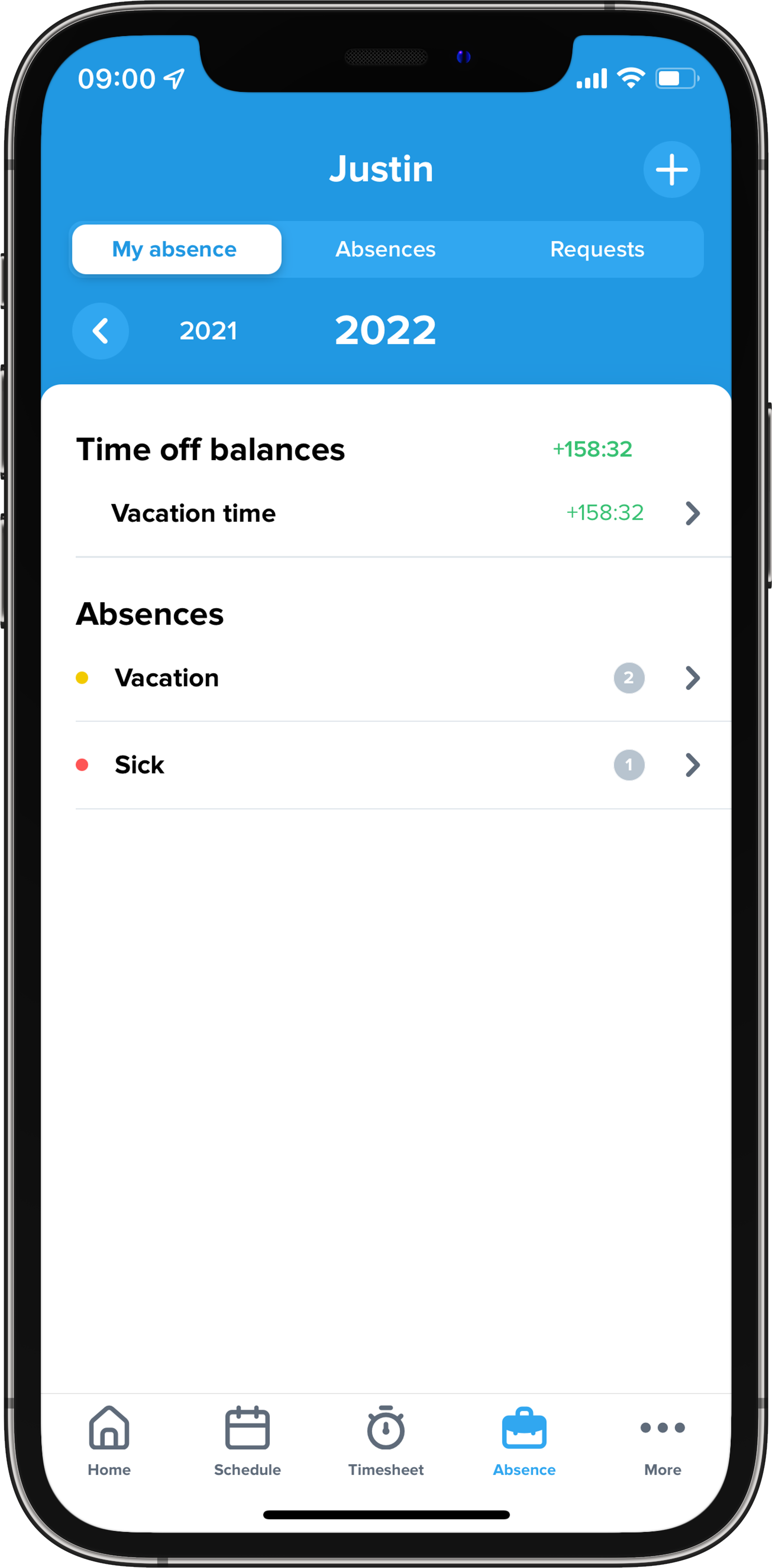 Absence management - Shiftbase